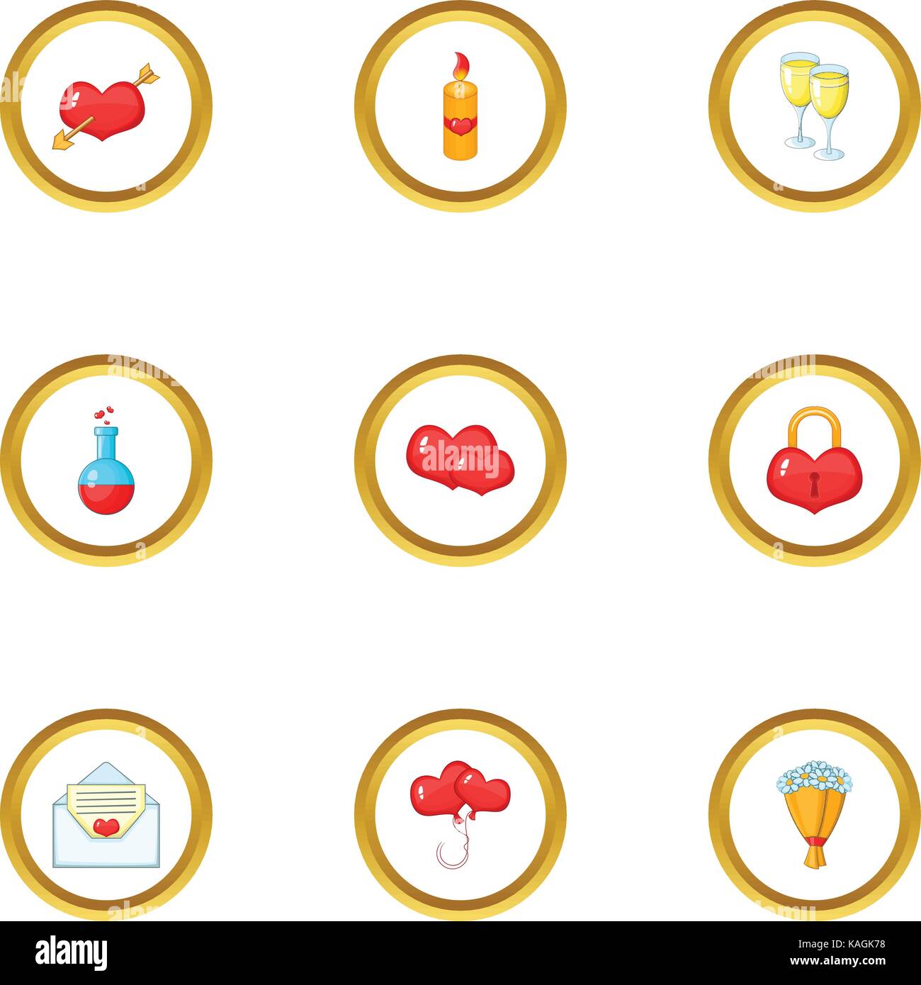 Surprise icons set, cartoon style Stock Vector Image & Art - Alamy