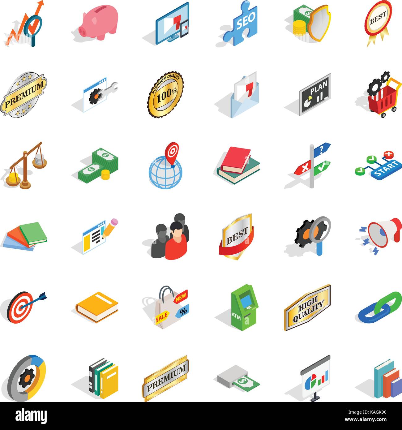 Label icons set, isometric style Stock Vector Image & Art - Alamy