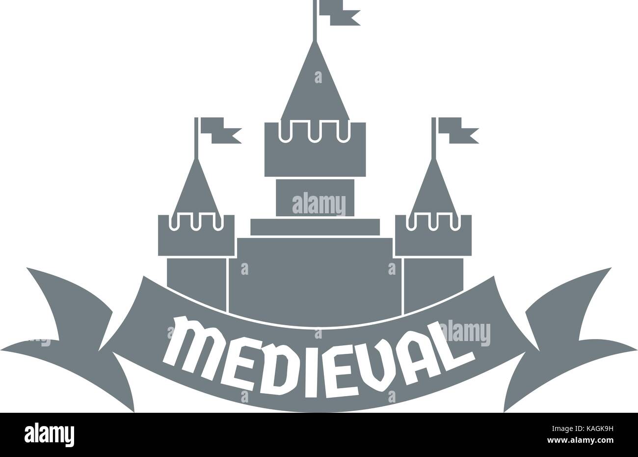 Castle logo, simple gray style Stock Vector Image & Art - Alamy