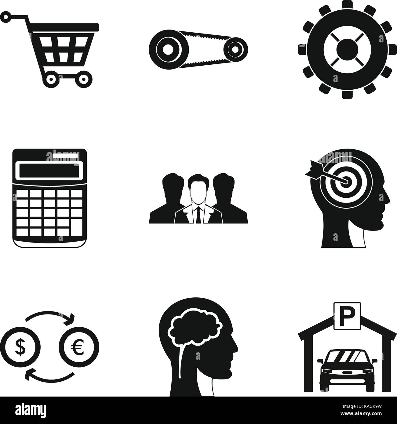 Perquisition icons set, simple style Stock Vector Image & Art - Alamy