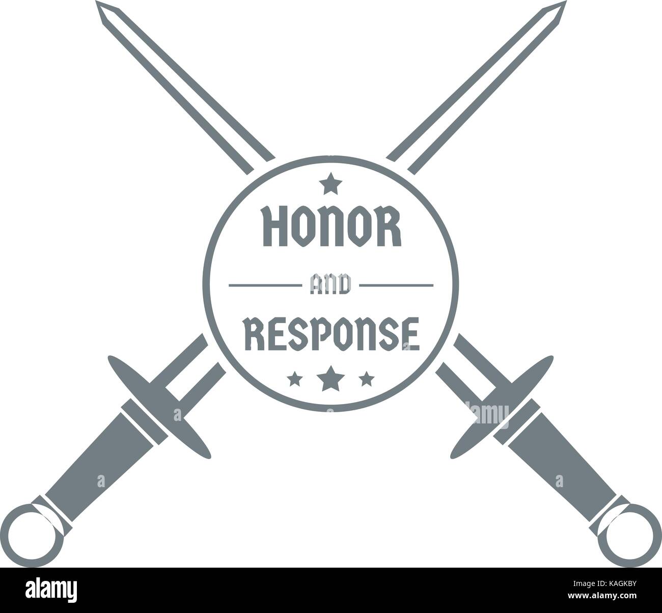 Sword logo, simple gray style Stock Vector Image & Art - Alamy
