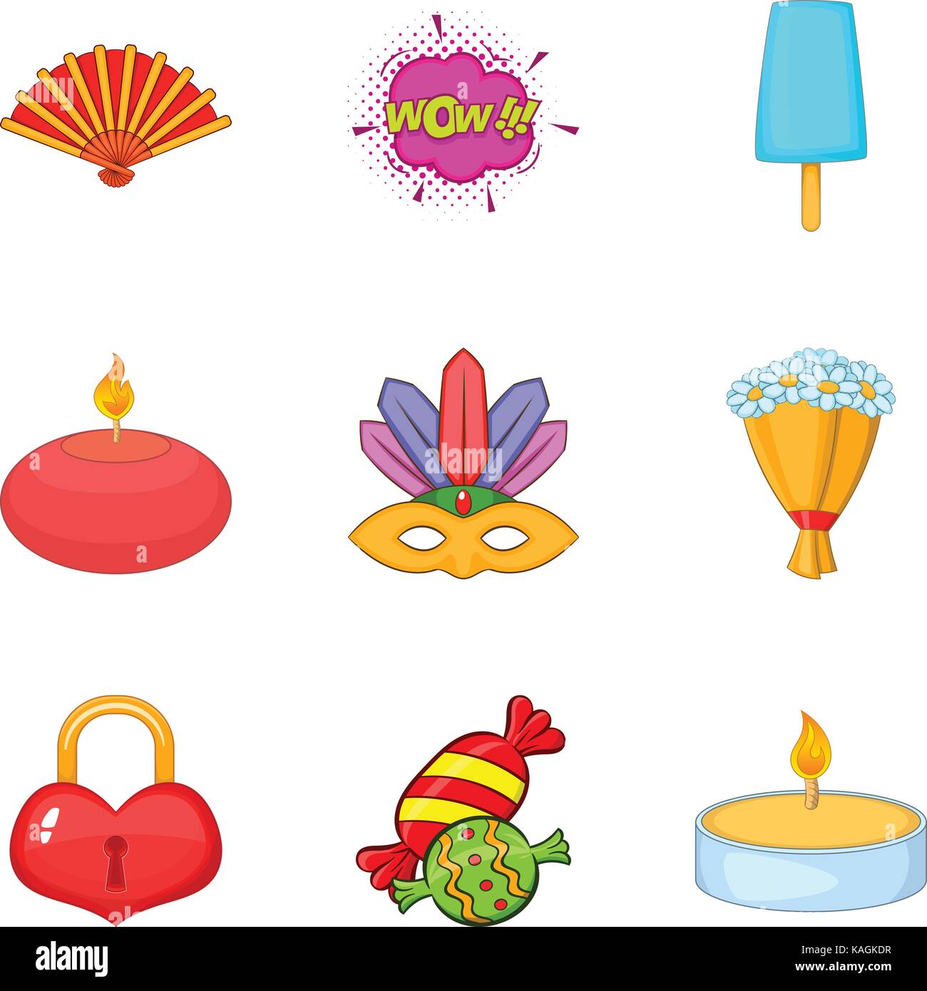 Memorable event icons set, cartoon style Stock Vector Image & Art - Alamy