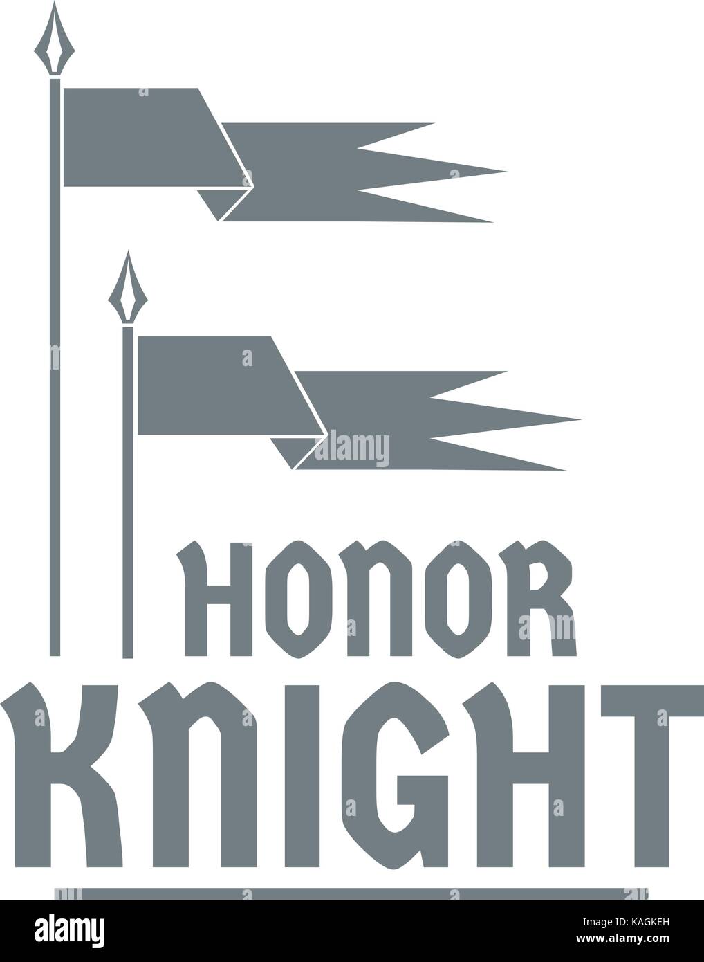 Flag knight logo, simple gray style Stock Vector Image & Art - Alamy