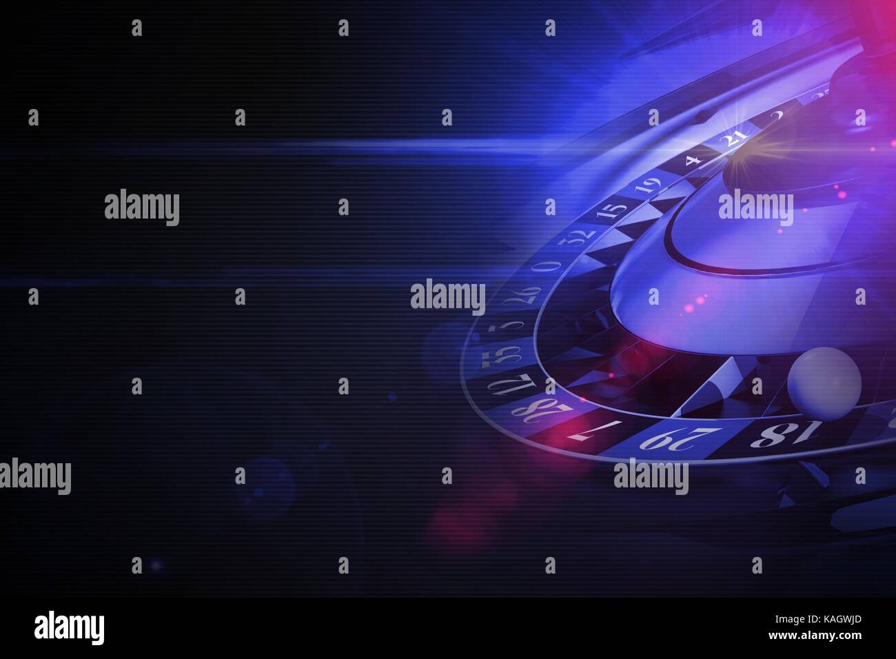 Glowing Purple Roulette Concept 3D Rendered Illustration with Left Side ...