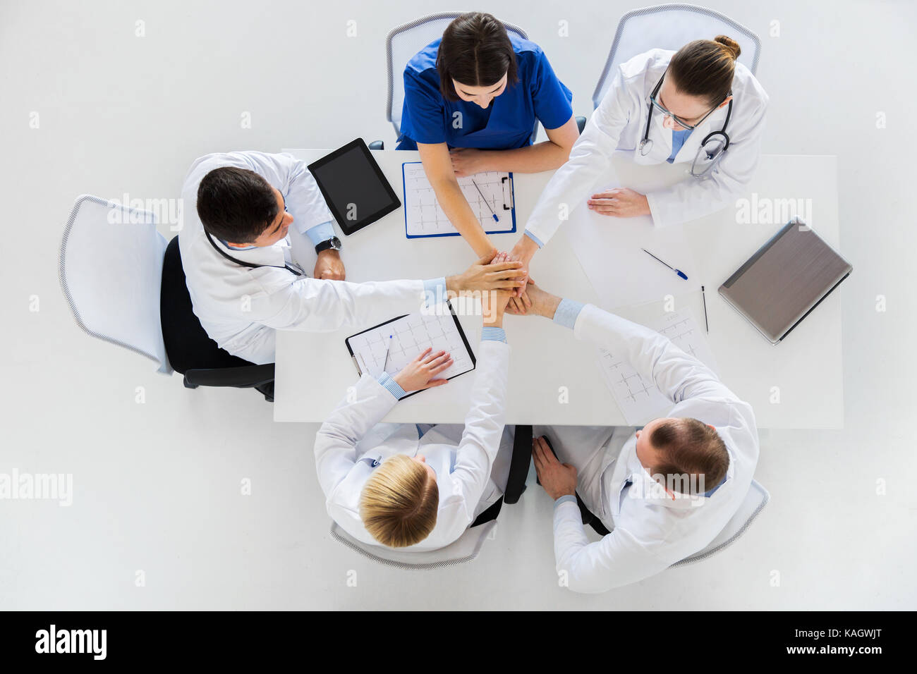 Medical Doctor Hands Above Table High Resolution Stock Photography and ...