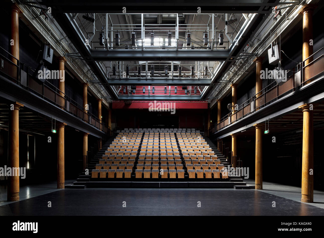 Raked seating in auditorium. Compagnietheater, Amsterdam, Netherlands ...