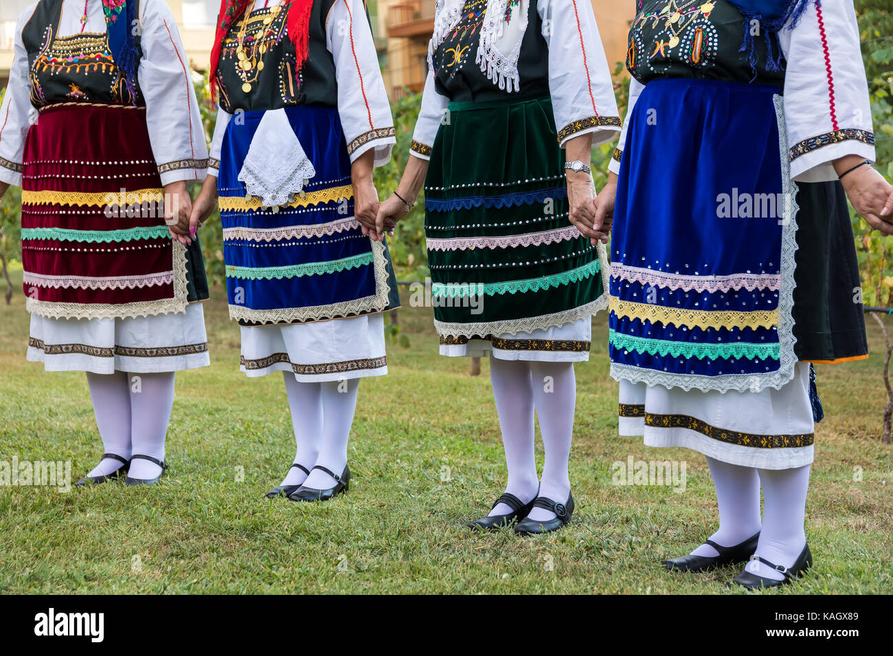 Group of people performing traditional greek dance hi-res stock ...