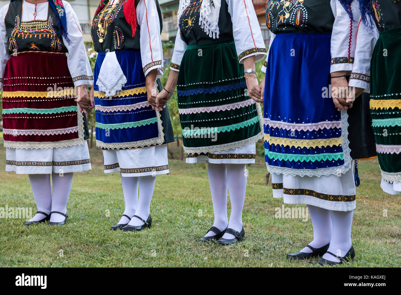 Group of people performing traditional greek dance hi-res stock ...