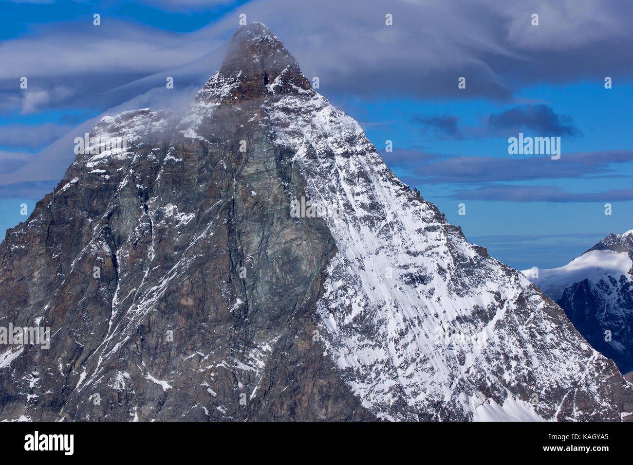 Close up view of mount Matterhorn, Alps, Switzerland Stock Photo - Alamy