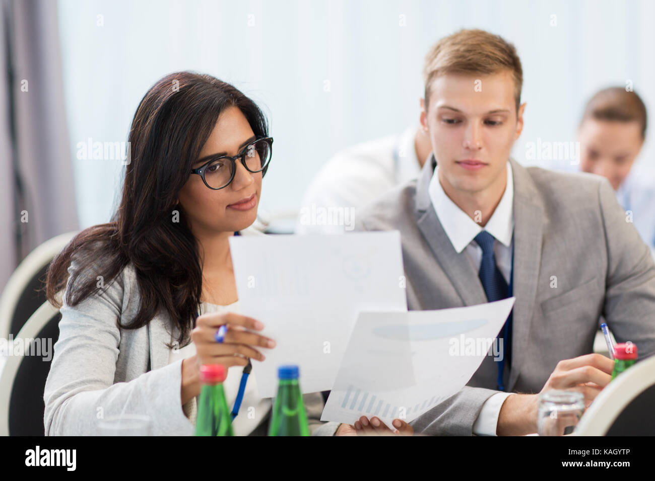 business team at international conference Stock Photo - Alamy