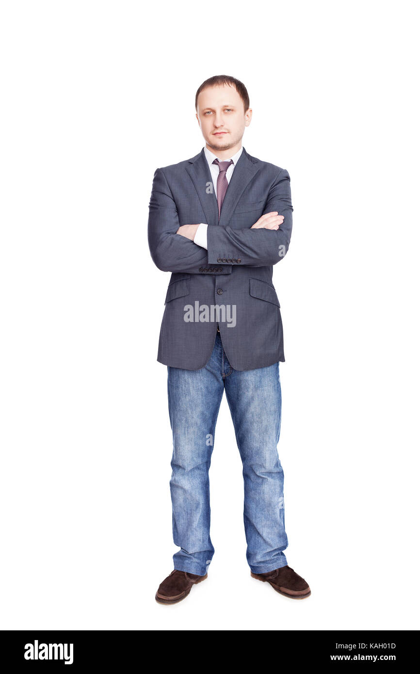 young businessman isolated on white background Stock Photo - Alamy