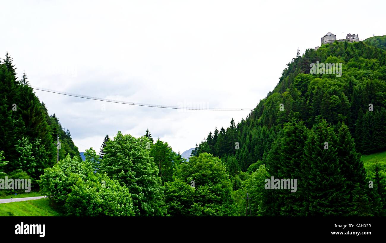 Highline 179 and Ehrenburg Castle in Reutte, Austria Stock Photo - Alamy