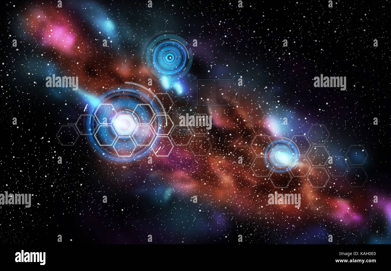 network projections in space Stock Photo - Alamy