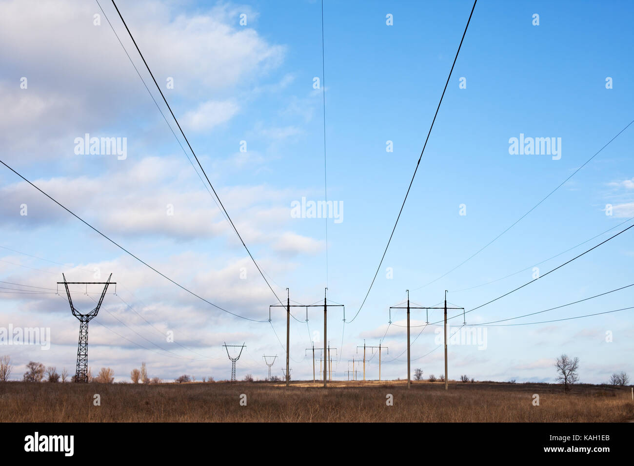 Transmission power line Stock Photo - Alamy