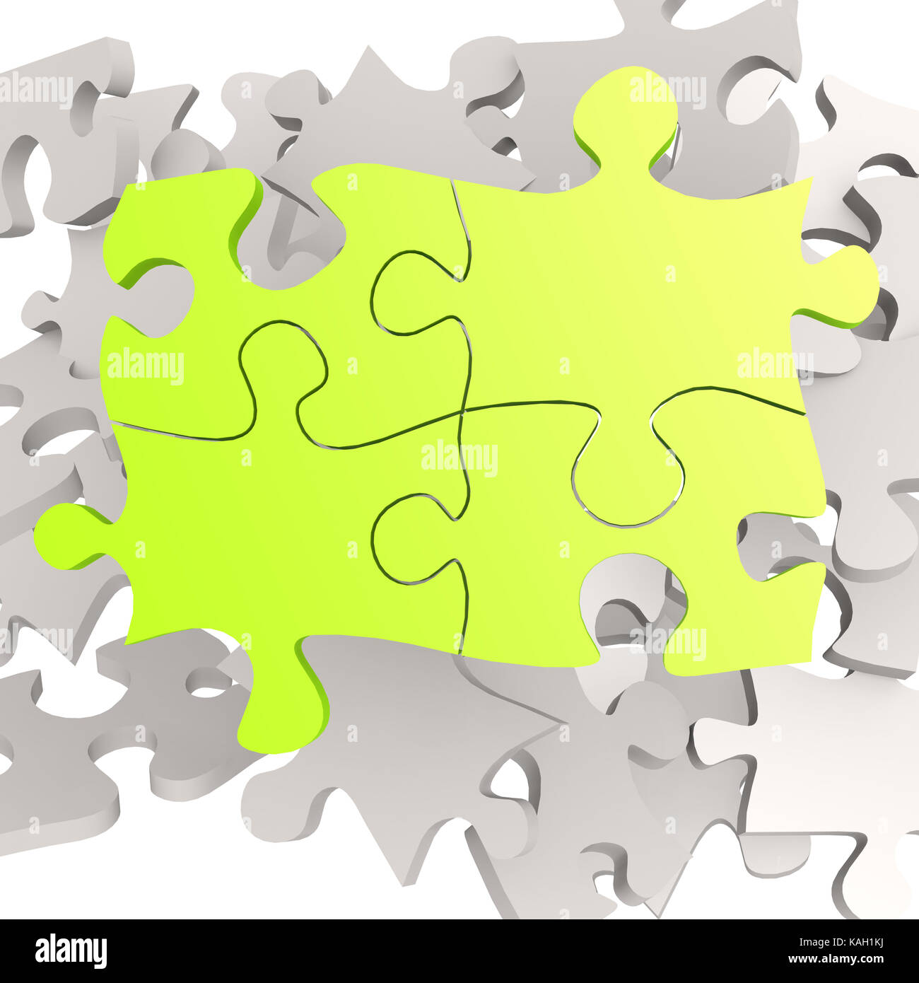 Puzzle jigsaw green Stock Photo - Alamy