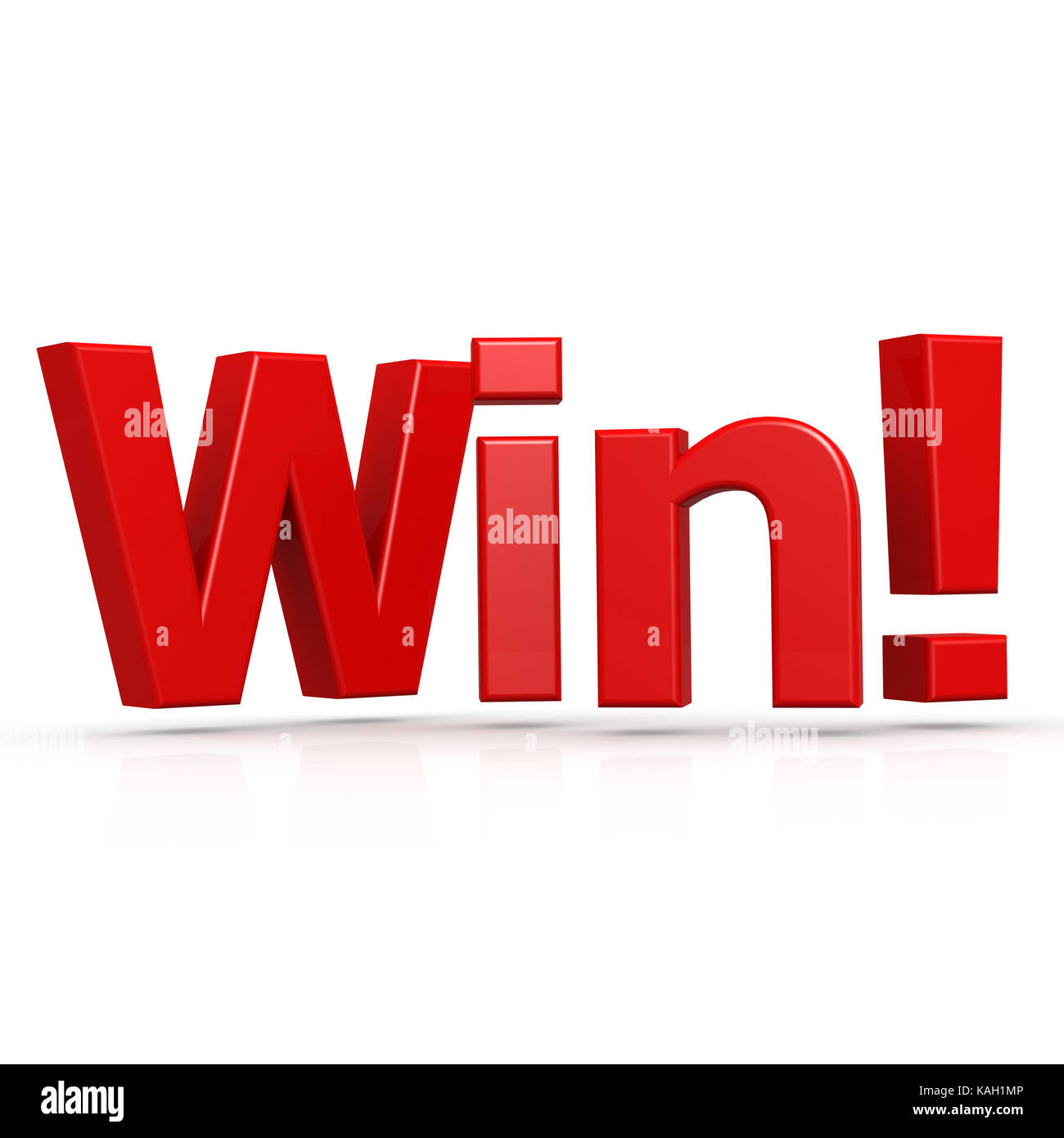 Red win word Stock Photo - Alamy