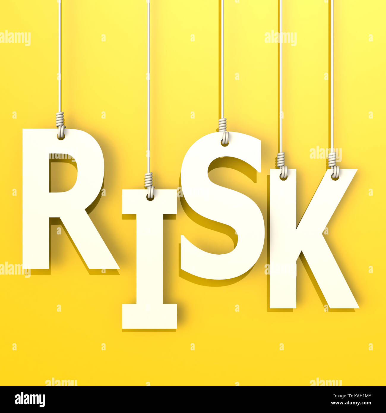 Risk word in orange background Stock Photo - Alamy