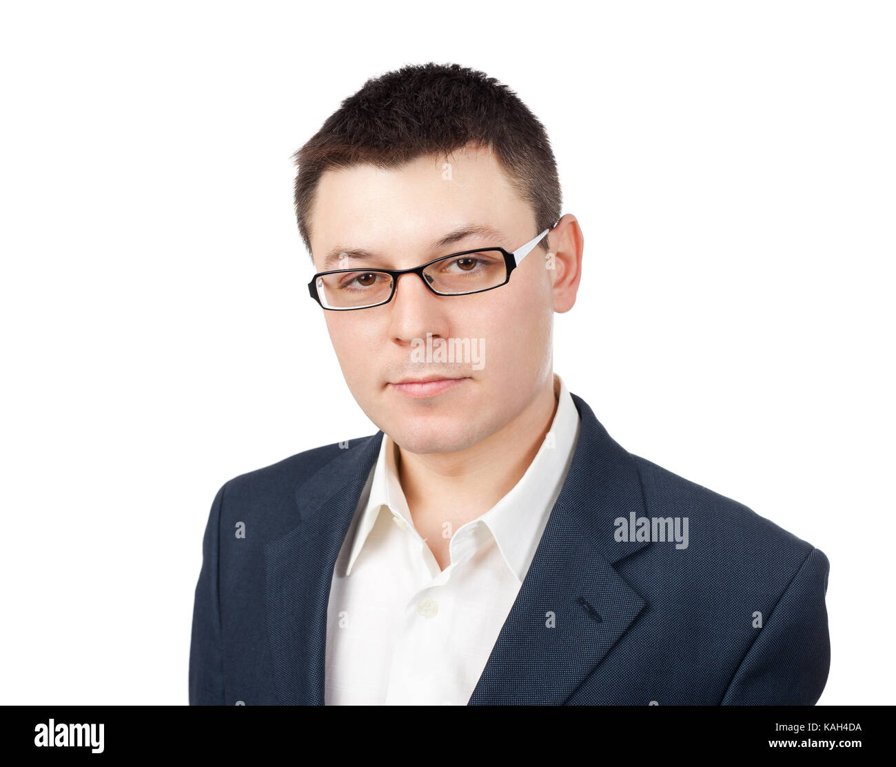 young businessman isolated on white background Stock Photo - Alamy