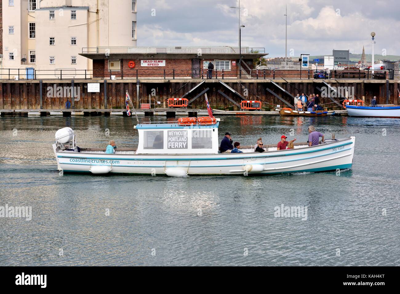 Weymouth to Portland Ferry leaving weymouth dorset England UK Stock ...