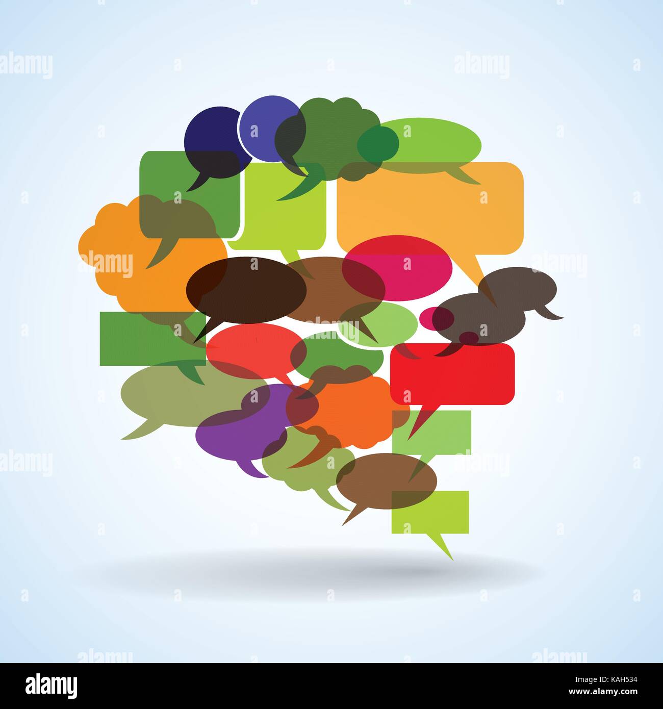 Big Speech Bubble Made of Colorful Small Bubbles - Vector Design Stock ...
