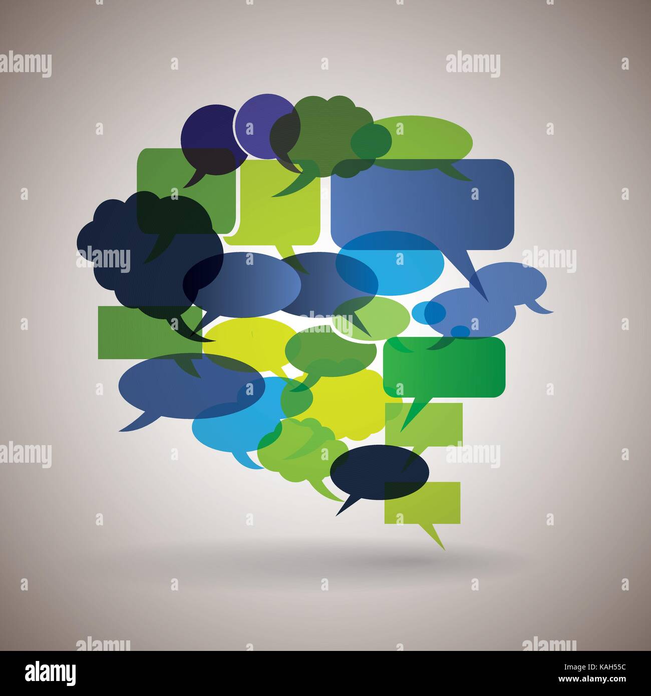 Big Speech Bubble Made of Colorful Small Bubbles - Vector Design Stock ...