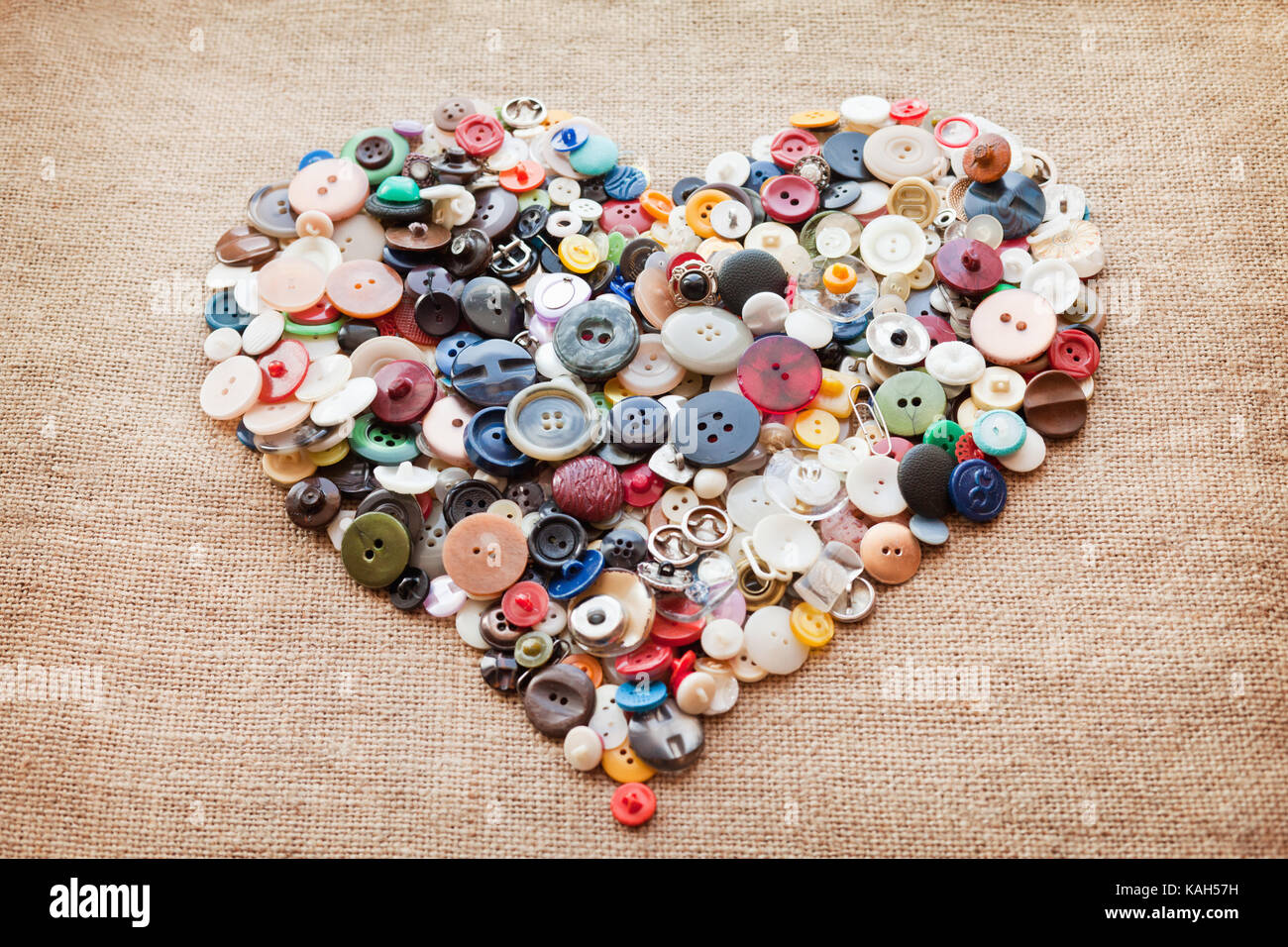 buttons heart. Valentine's Day Stock Photo - Alamy