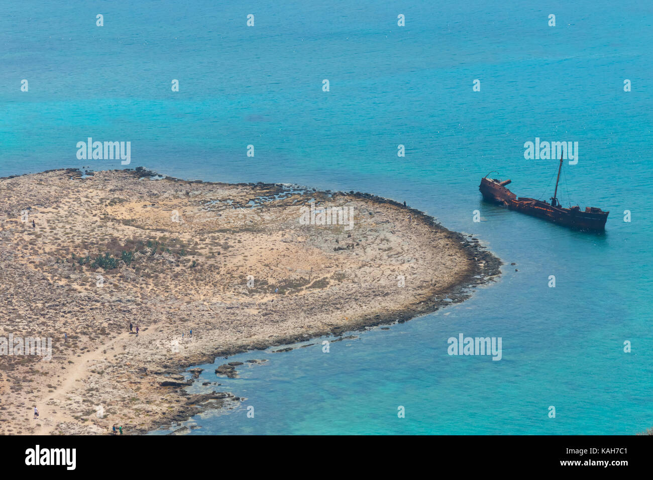 Ship wreck near Gramvousa Island. Crete, Greece Stock Photo - Alamy