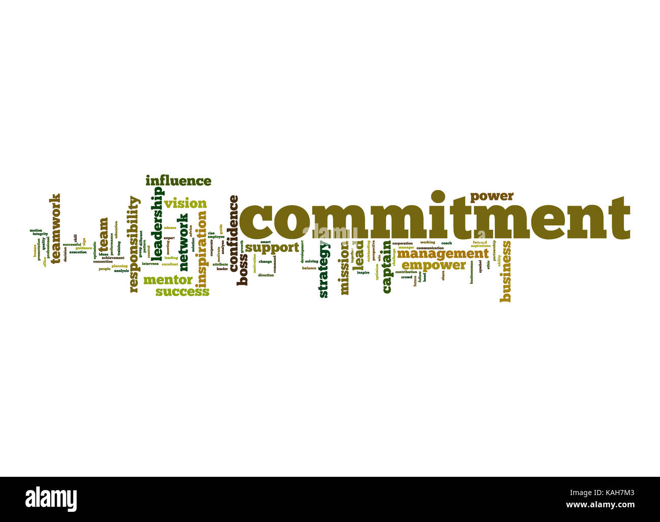 Commitment word cloud Stock Photo - Alamy