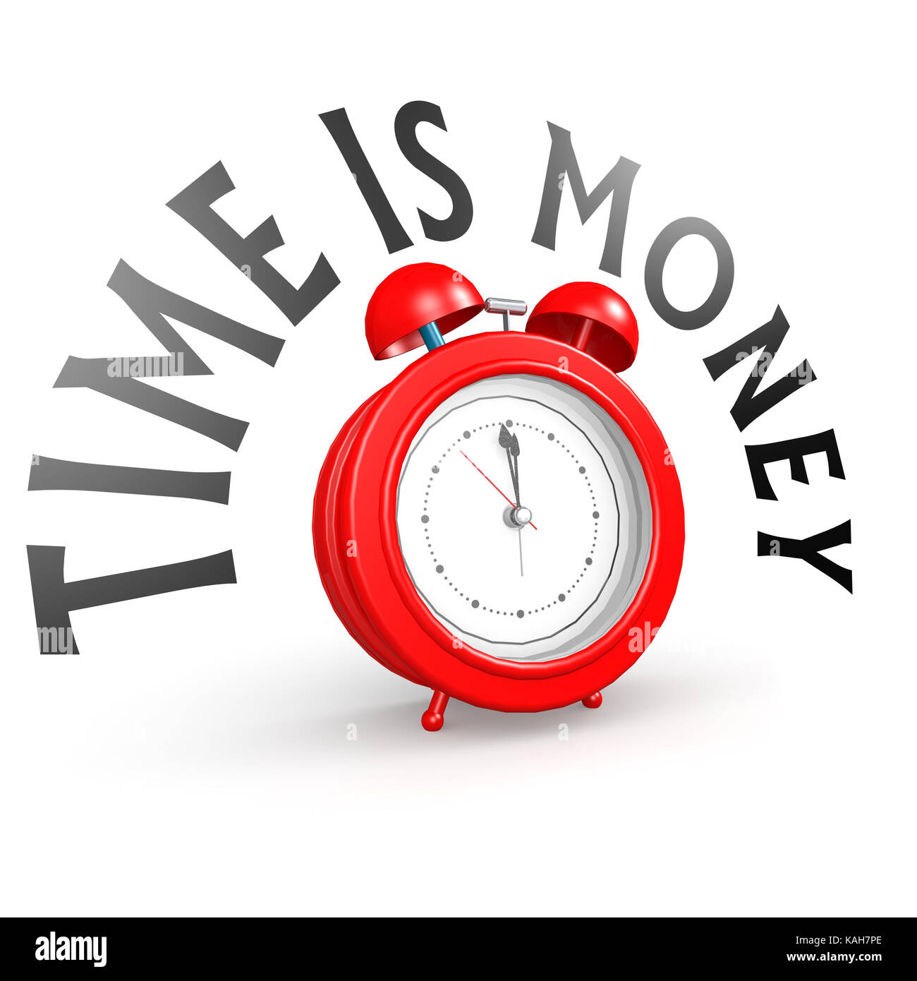 Alarm clock with time is money Stock Photo - Alamy