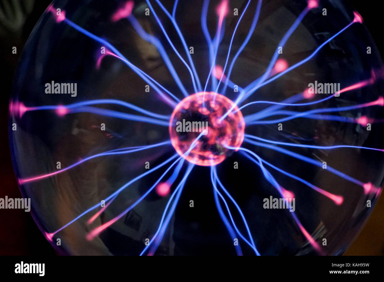 Plasma globe decoration Tesla electric coil Stock Photo - Alamy
