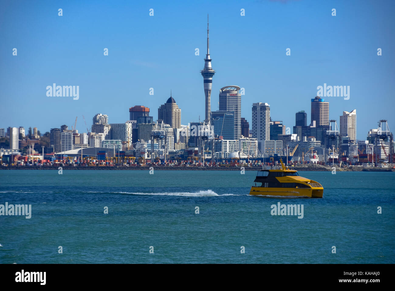 Auckland Harbour, New Zealand Stock Photo - Alamy