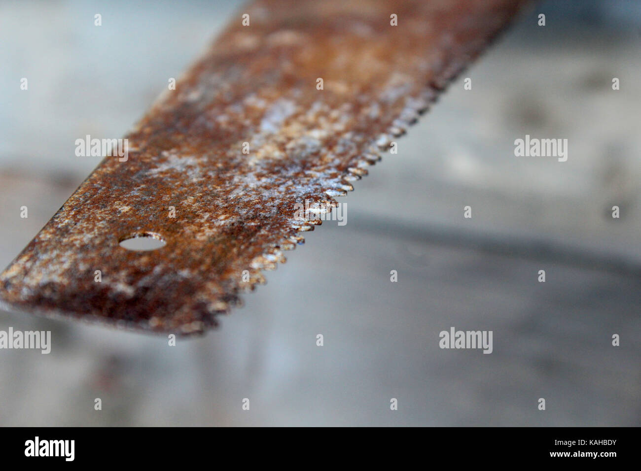 old wood saw rusted Stock Photo - Alamy