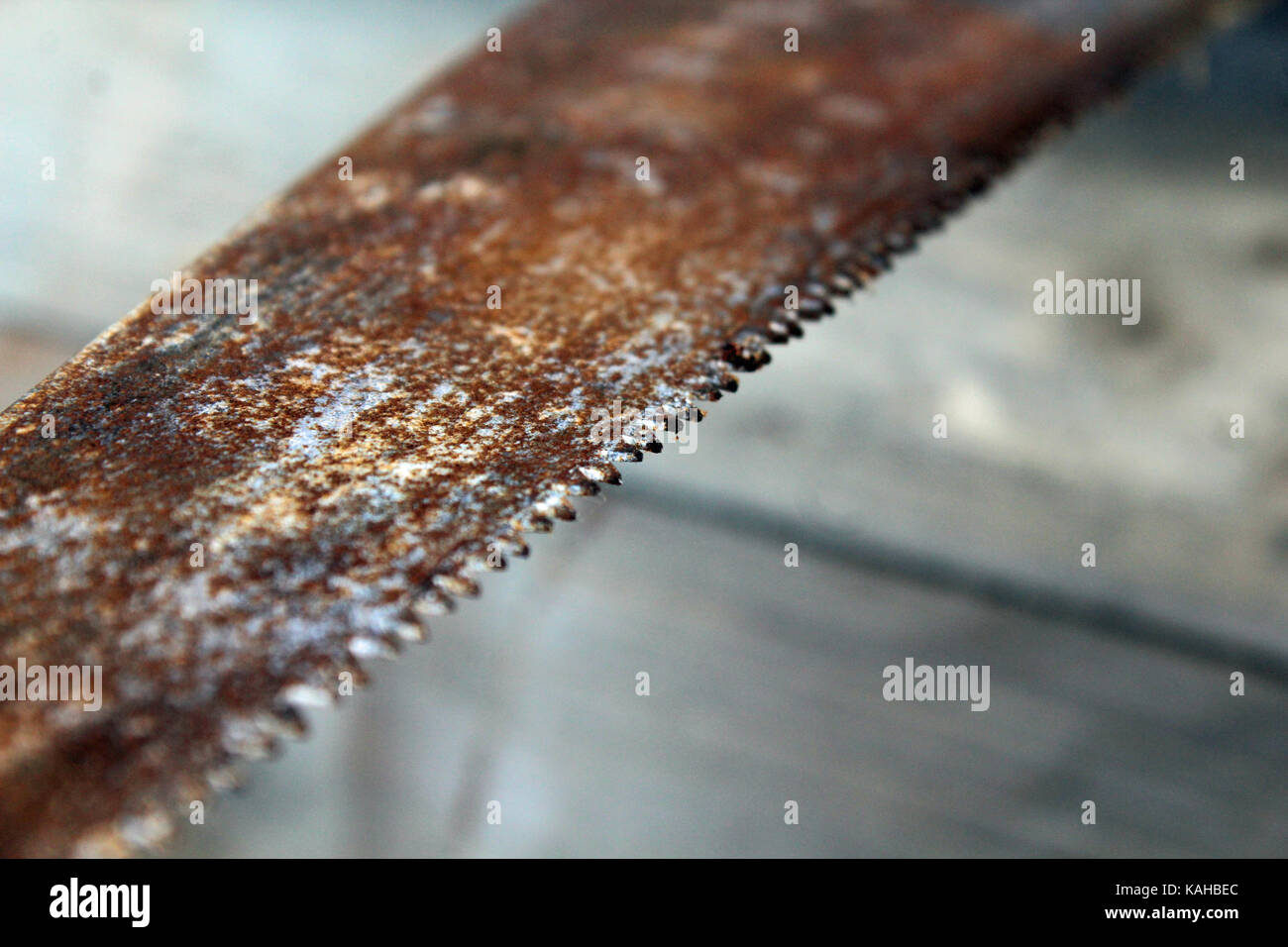 old wood saw rusted Stock Photo - Alamy