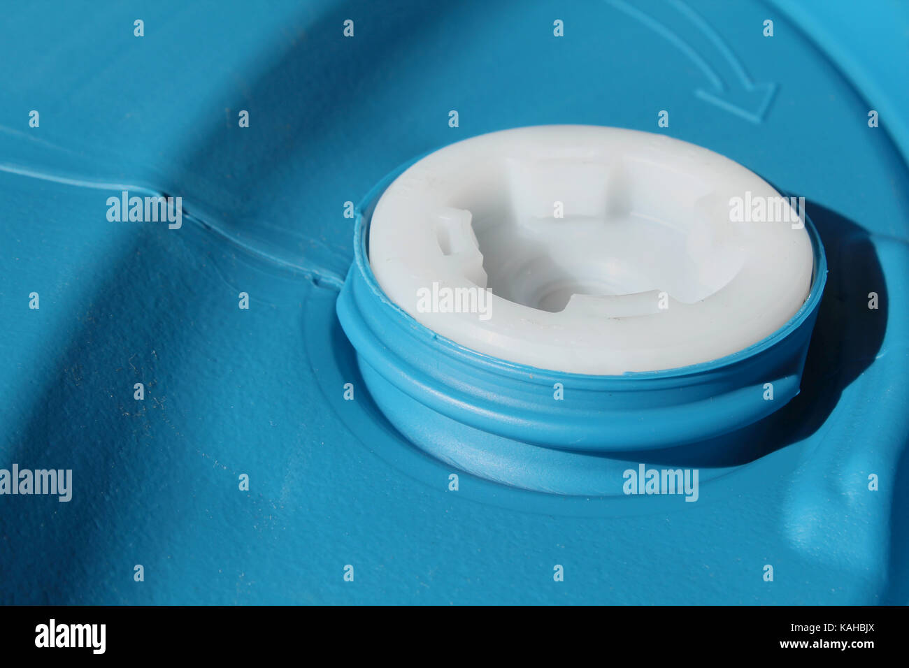 blue water storage barrel Stock Photo - Alamy