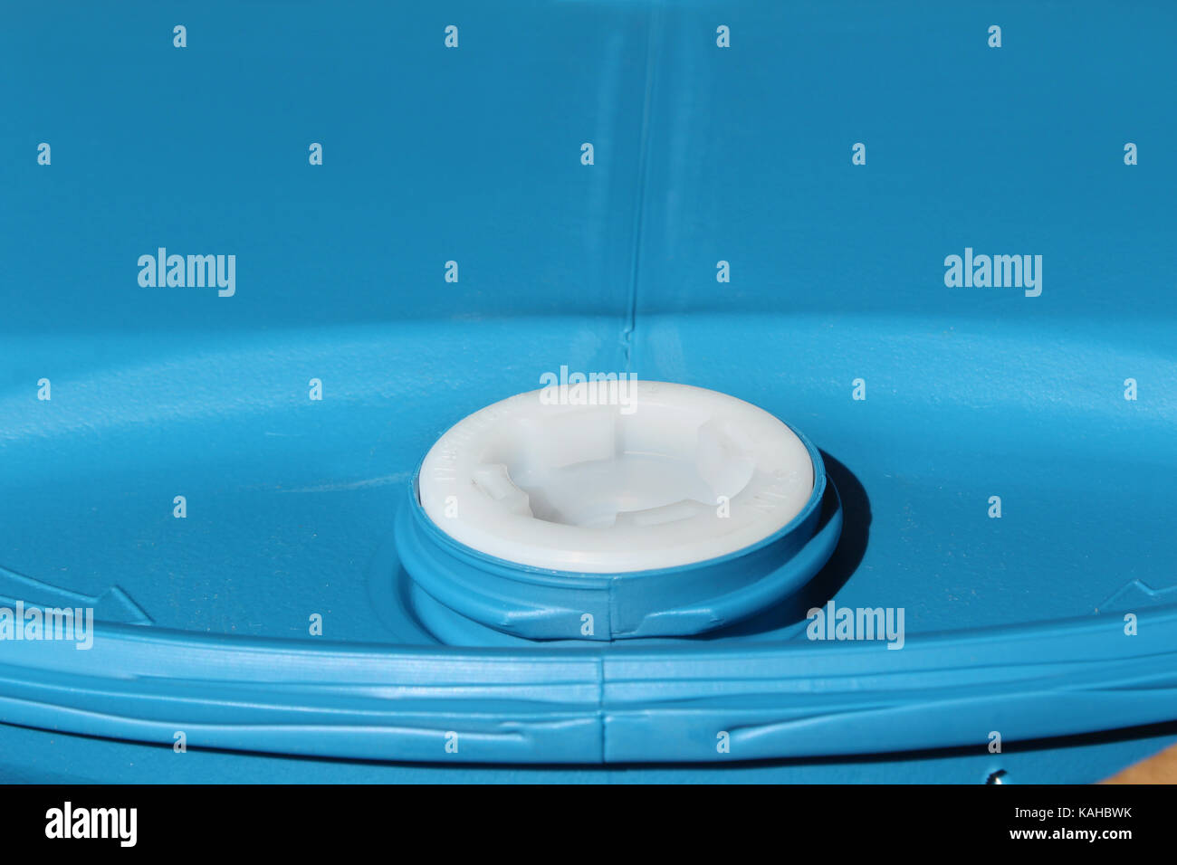 blue water storage barrel Stock Photo - Alamy