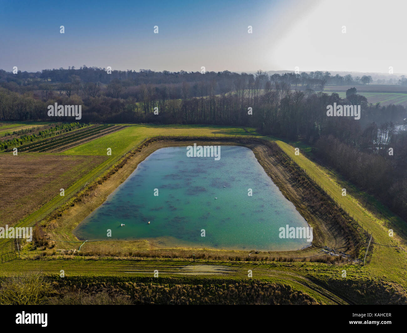 Hothfield Reservoir, Kent Stock Photo - Alamy