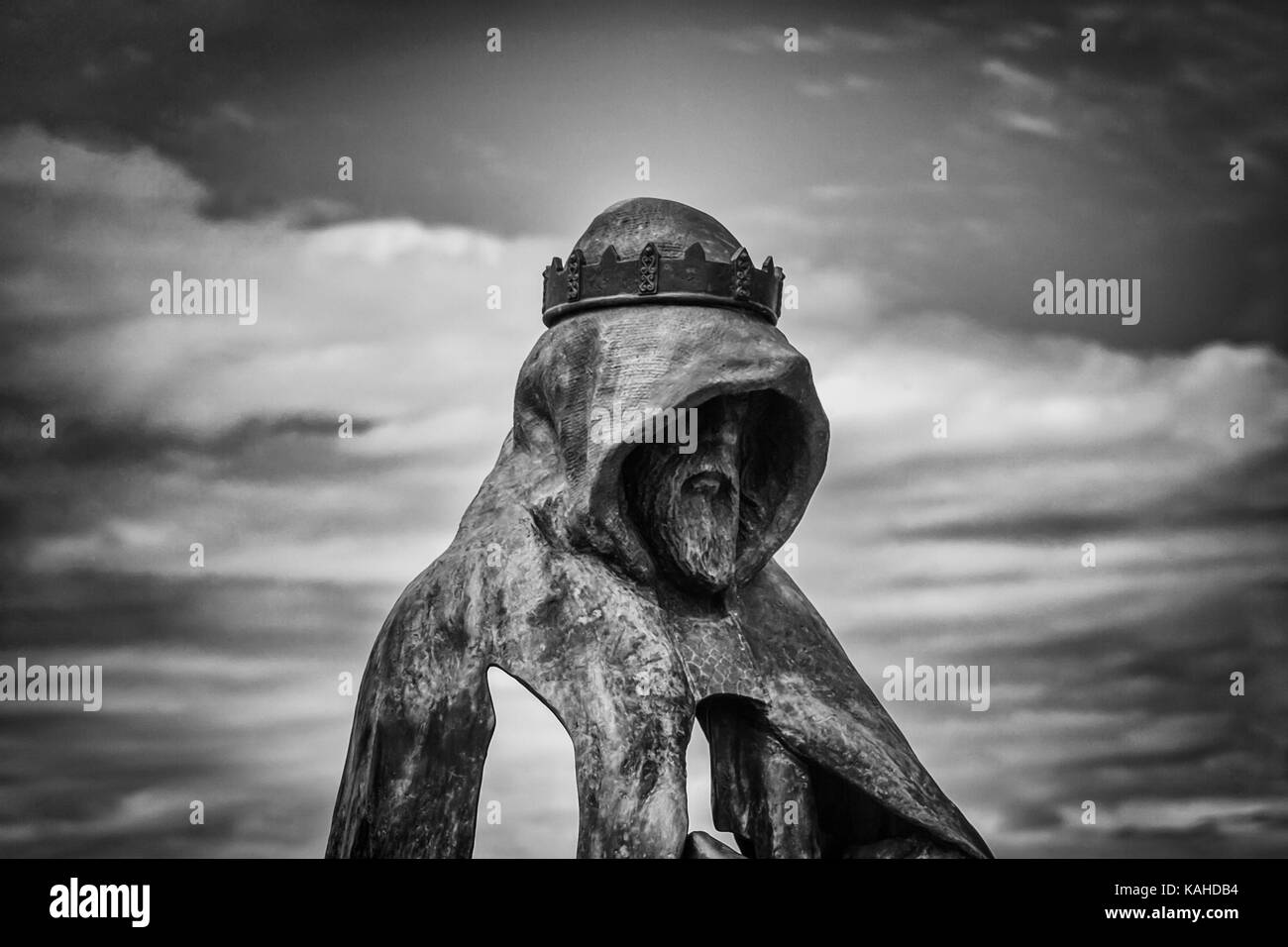 Stone sculpture in castle Black and White Stock Photos & Images - Alamy