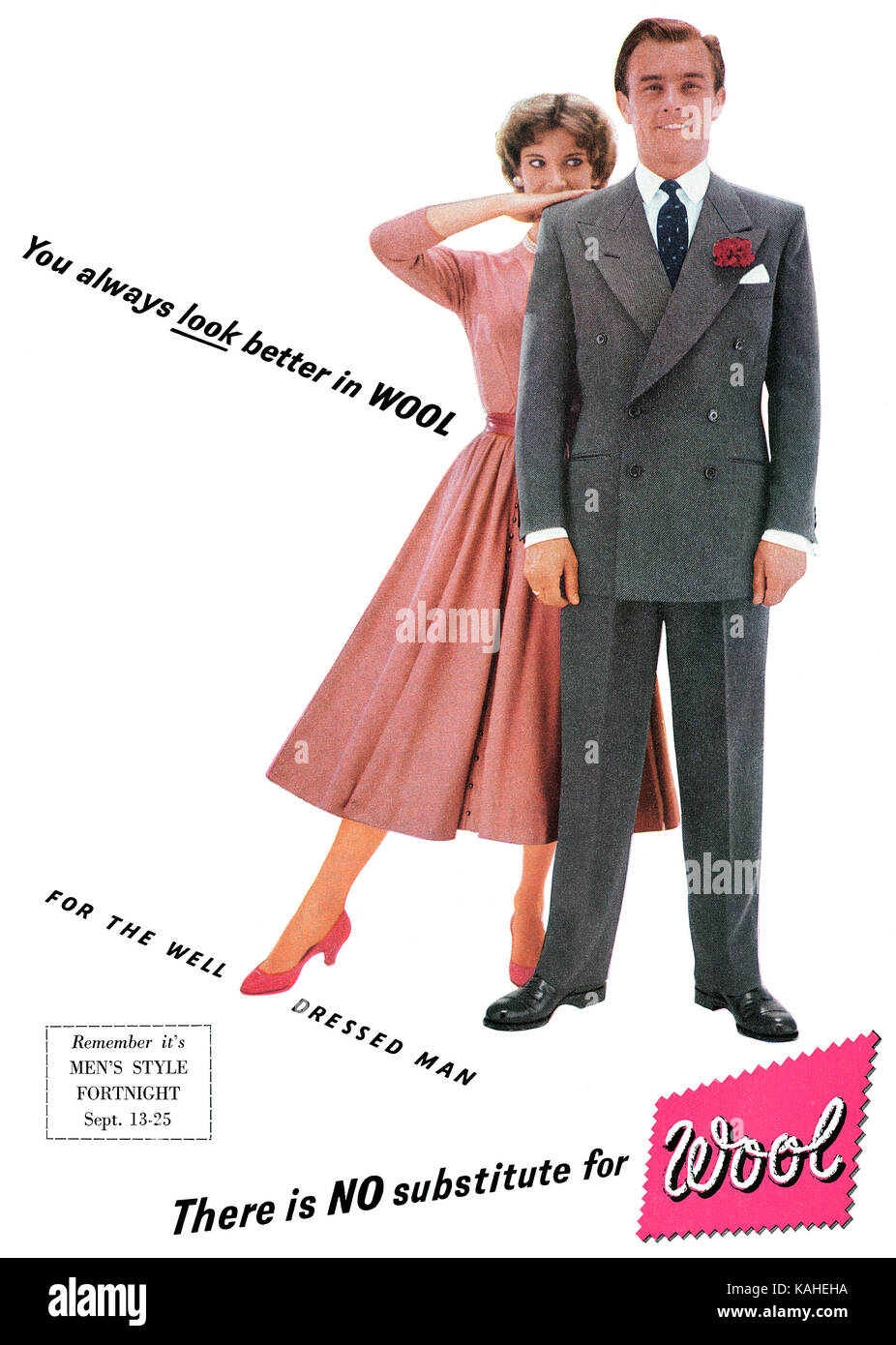 Vintage fashion advertisement man hi-res stock photography and images ...