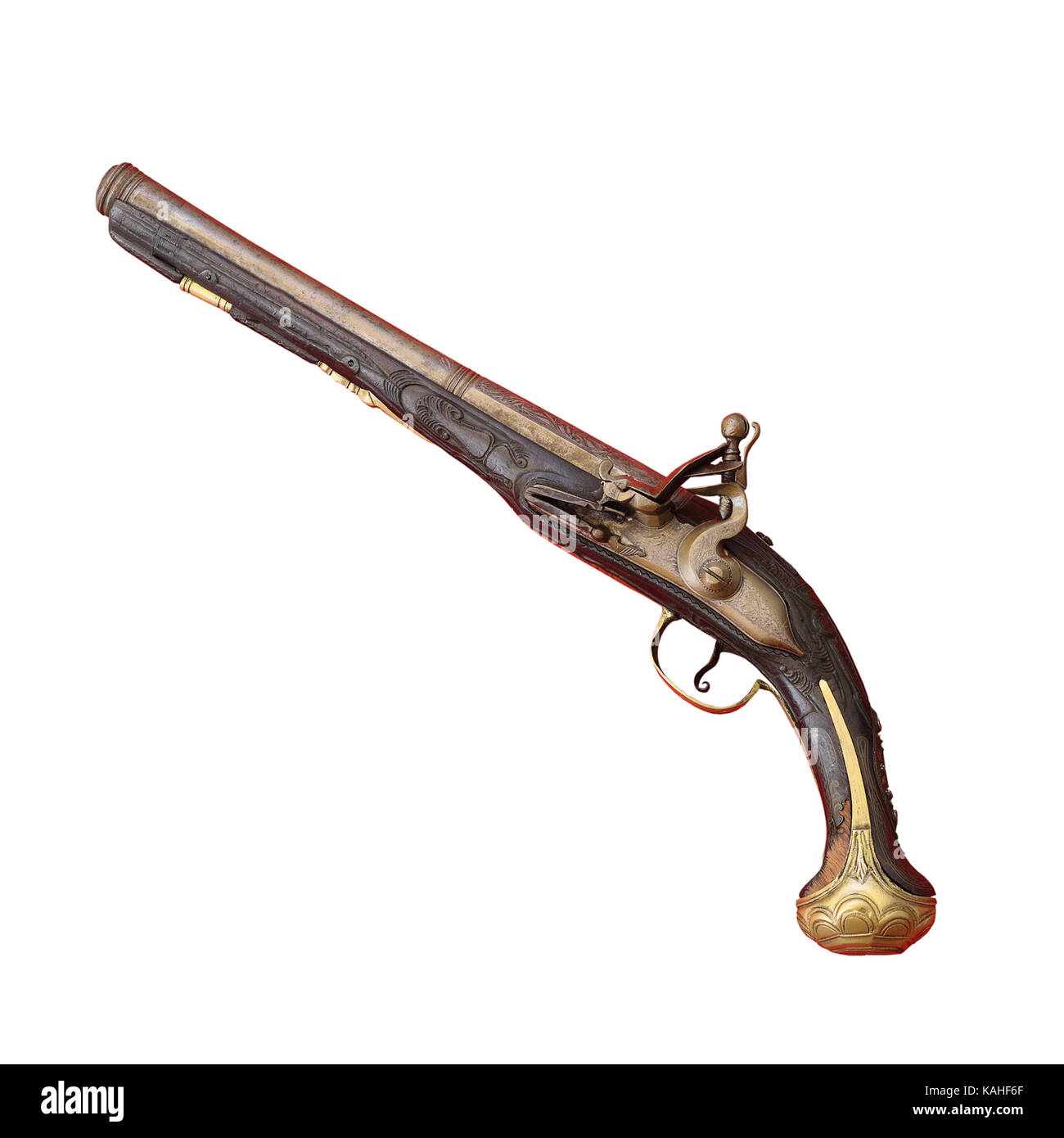 ancient historic shotgun isolated on white background Stock Photo - Alamy