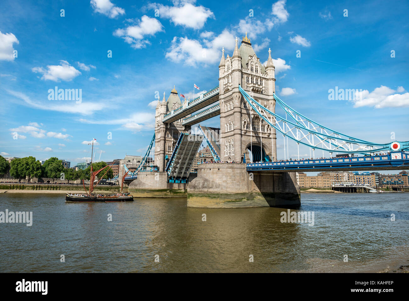 Tower bridge open boat hi-res stock photography and images - Alamy