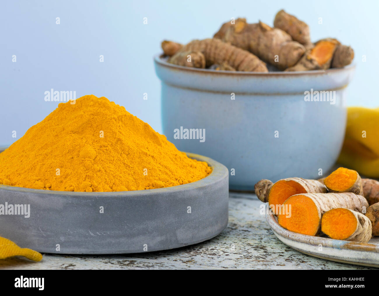 Composition of turmeric used a spice in cooking and heath benefits clay ...