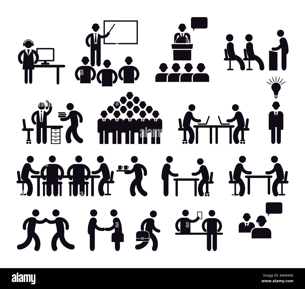 Workplace concept, pictogram illustration Stock Vector Image & Art - Alamy