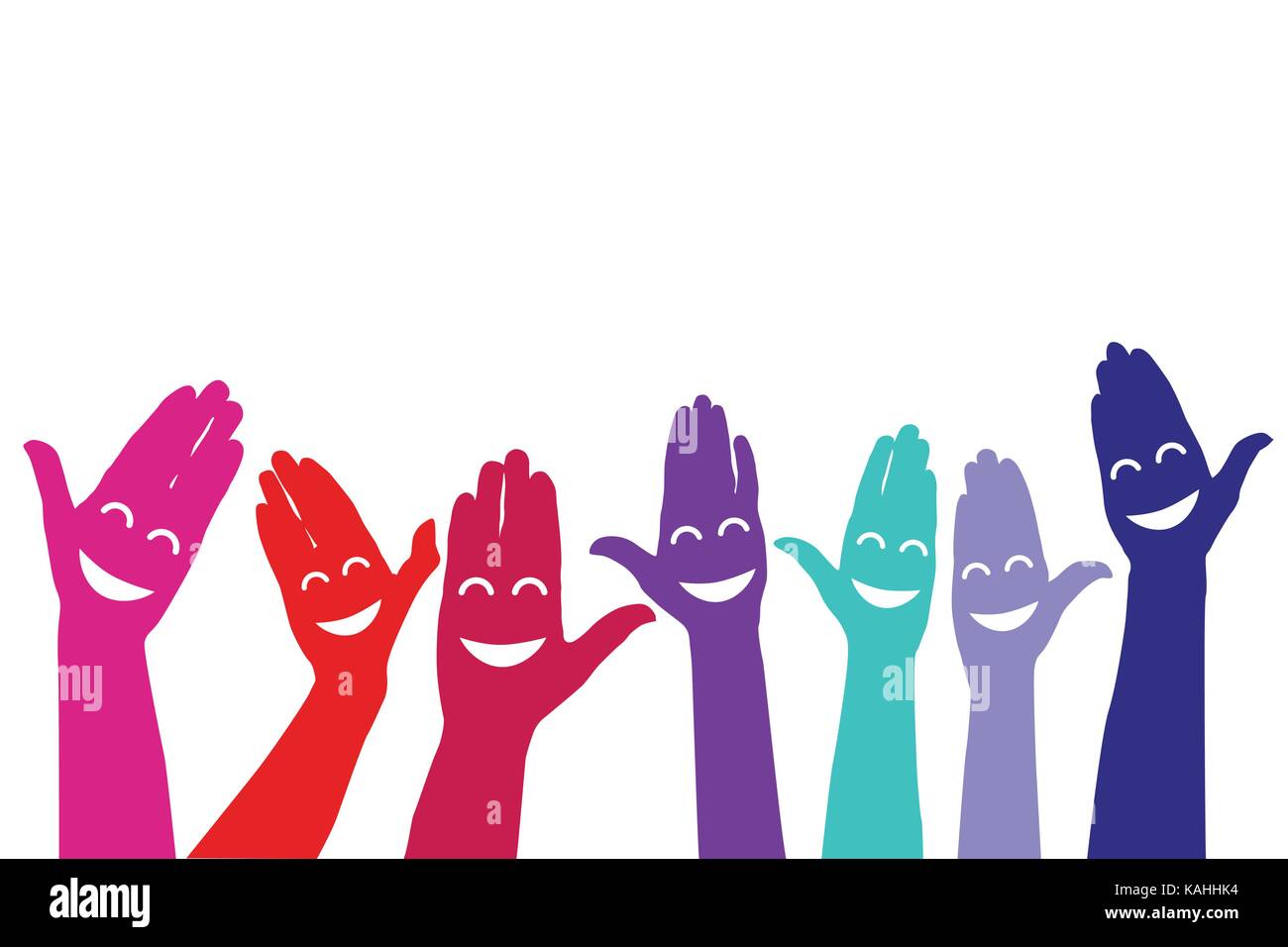laughing hands greet each other Stock Vector Image & Art - Alamy