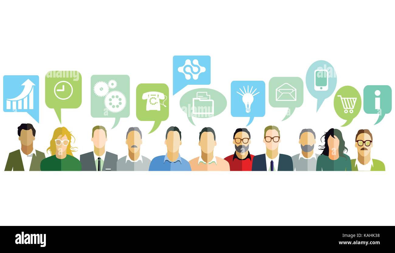 Conversation communication people Stock Vector Images - Alamy