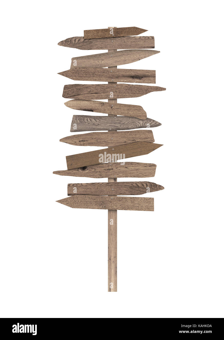 Wooden pole direction signs hi-res stock photography and images - Alamy