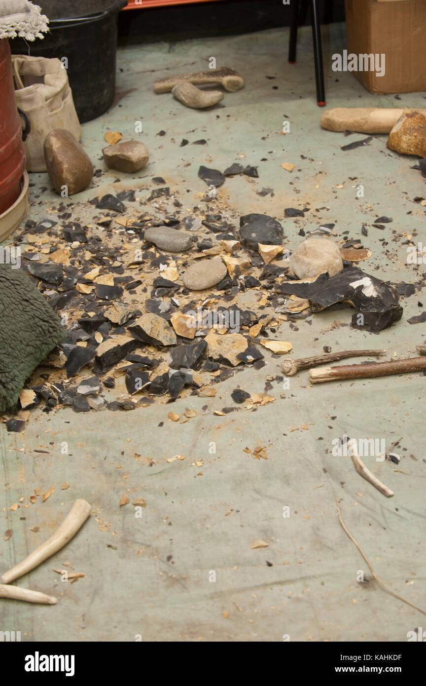 Flint knapping hi-res stock photography and images - Alamy