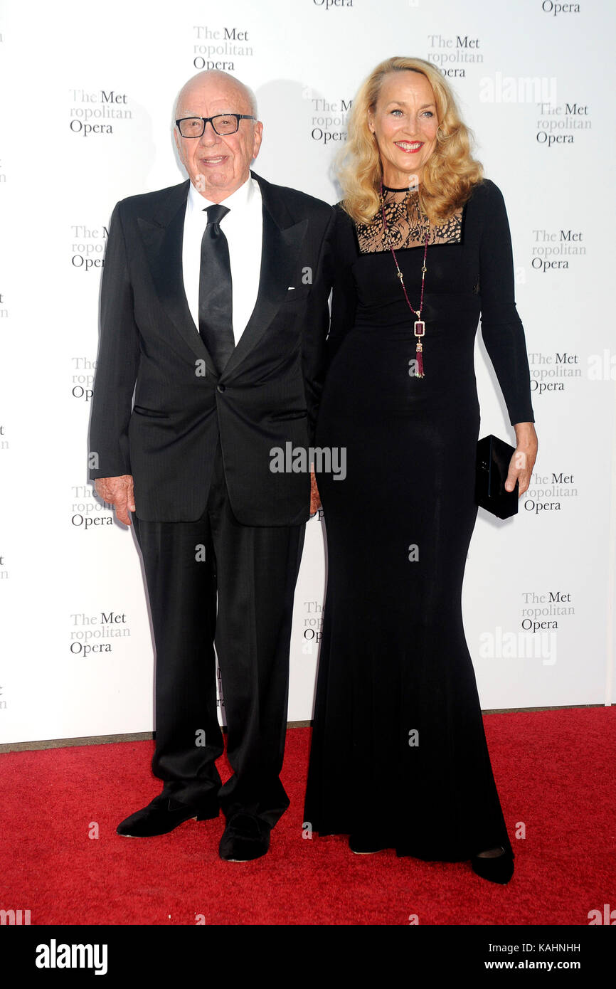 Rupert Murdoch and Jerry Hall attend the 2017 Metropolitan Opera ...