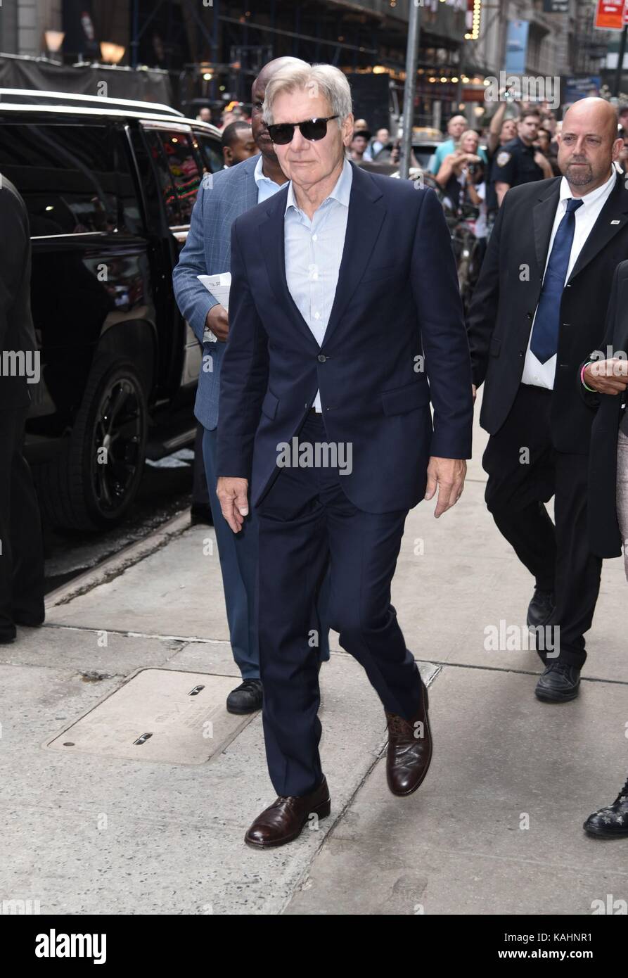 New York, NY, USA. 26th Sep, 2017. Harrison Ford out and about for ...