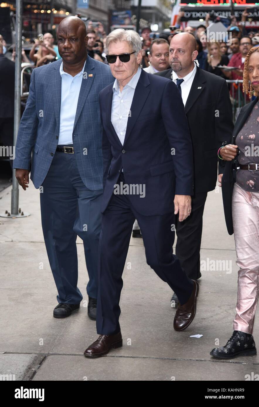 New York, NY, USA. 26th Sep, 2017. Harrison Ford out and about for ...