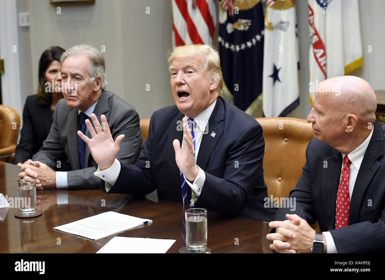 United States President Donald J. Trump meets with bipartisan members ...